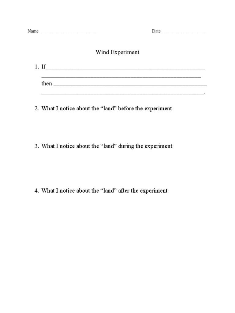 Wind Worksheet | PDF