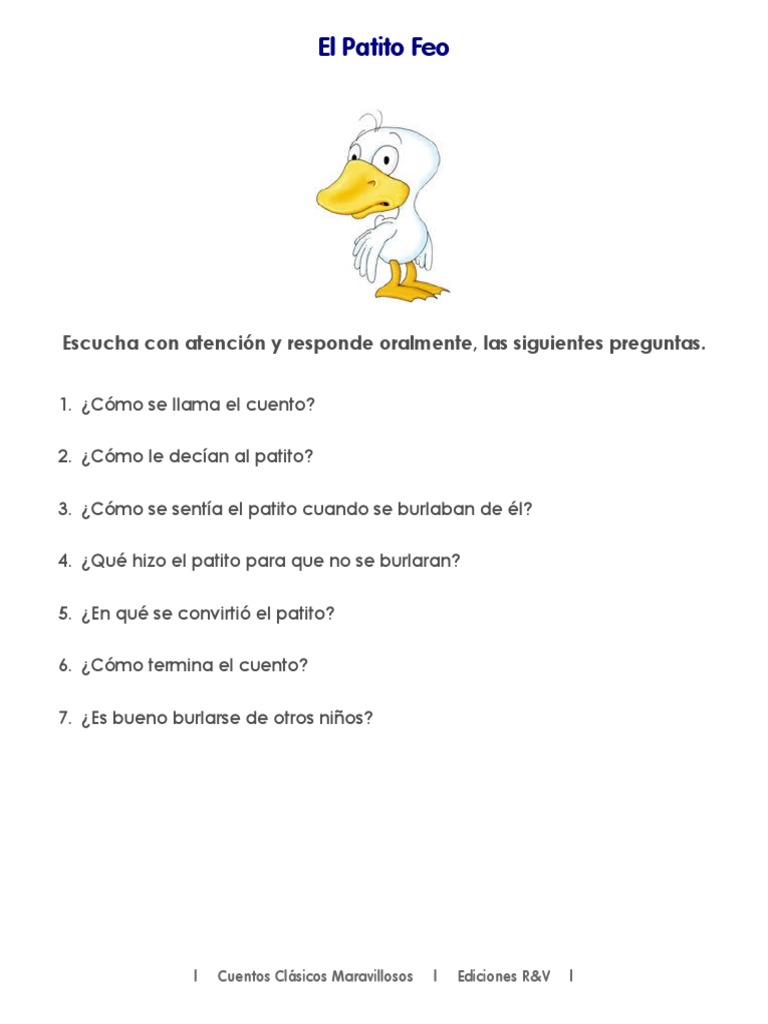 El patito feo - Lenguaje comprensivo.pdf