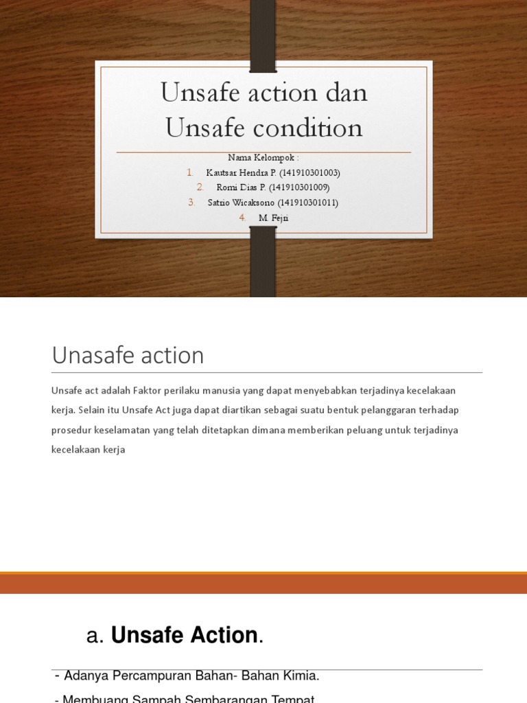 Unsafe Action Dan Unsafe Condition FIX | PDF