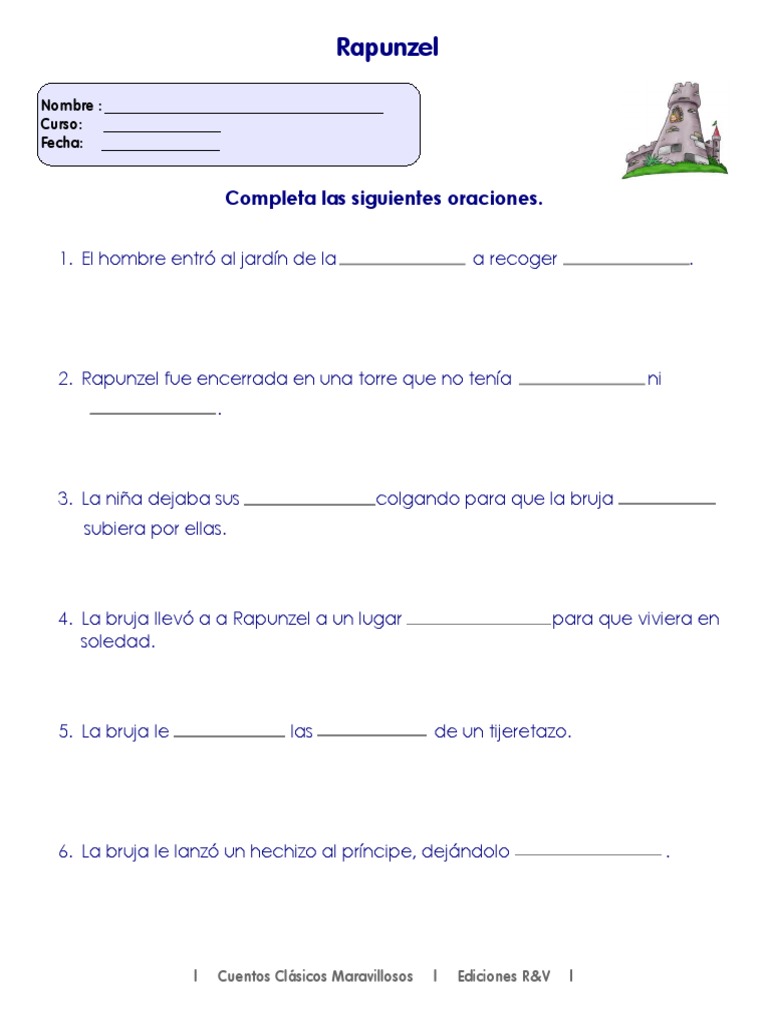 Actividades de Rapunzel para Niños | PDF | Rapunzel | Ocio