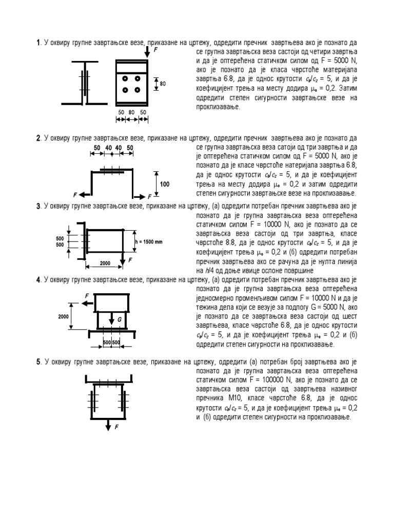 03a Zadaci Zavrtanjske Veze | PDF