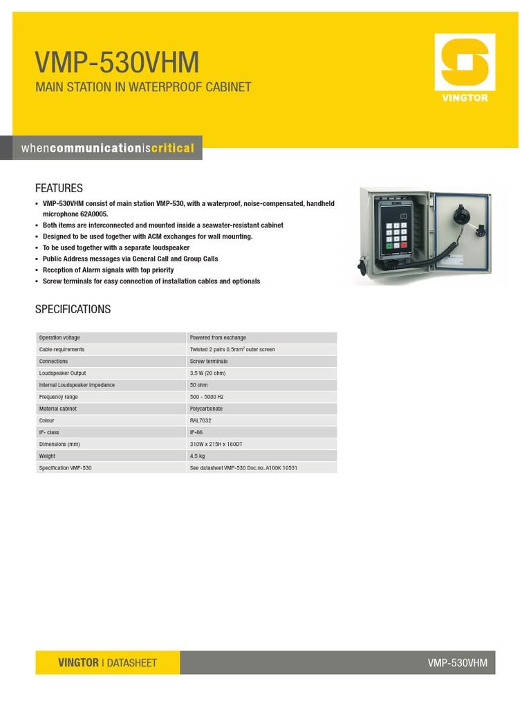 VMP 530vhm | PDF | Loudspeaker | Electrical Components