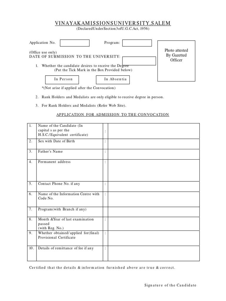 Microsoft Word - New - Convocation - Application | PDF | Business