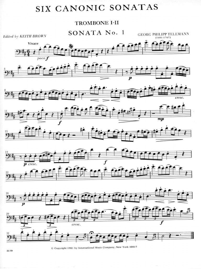 Telemann Six Canonic Sonatas | PDF