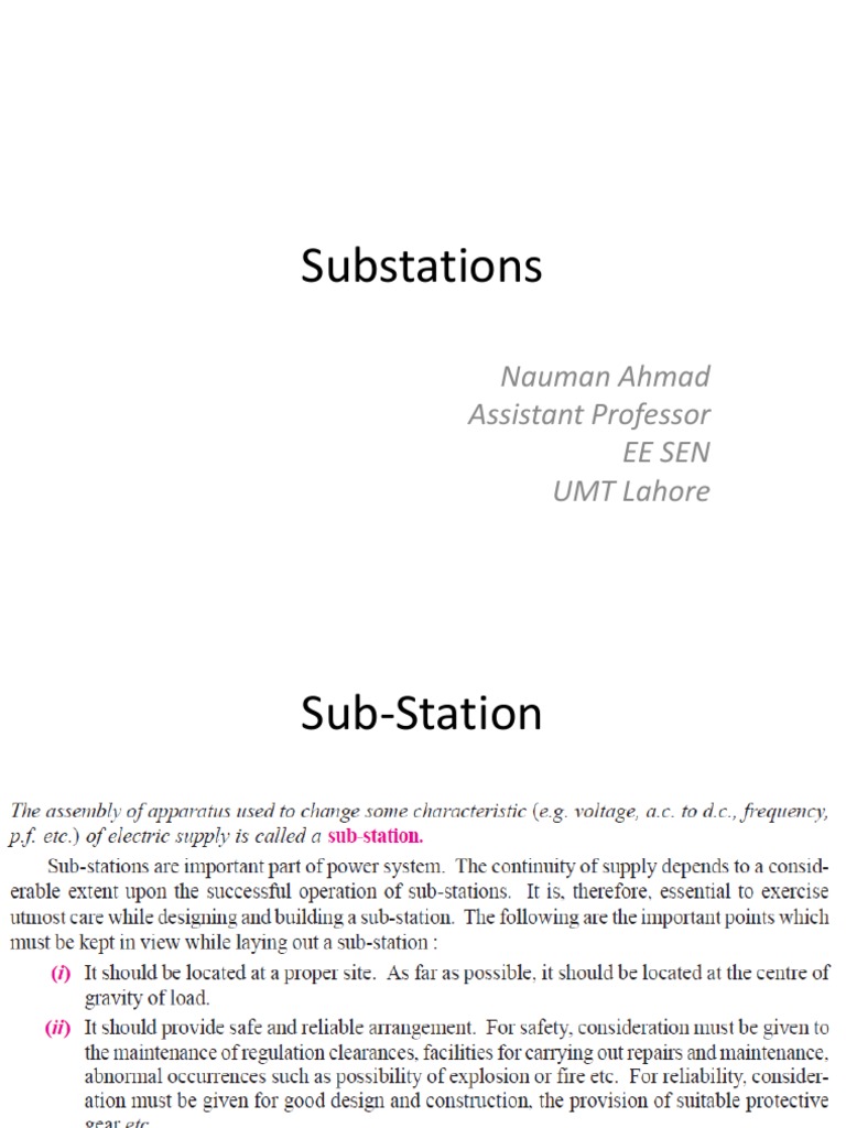Substations | PDF | Electrical Substation | Transformer