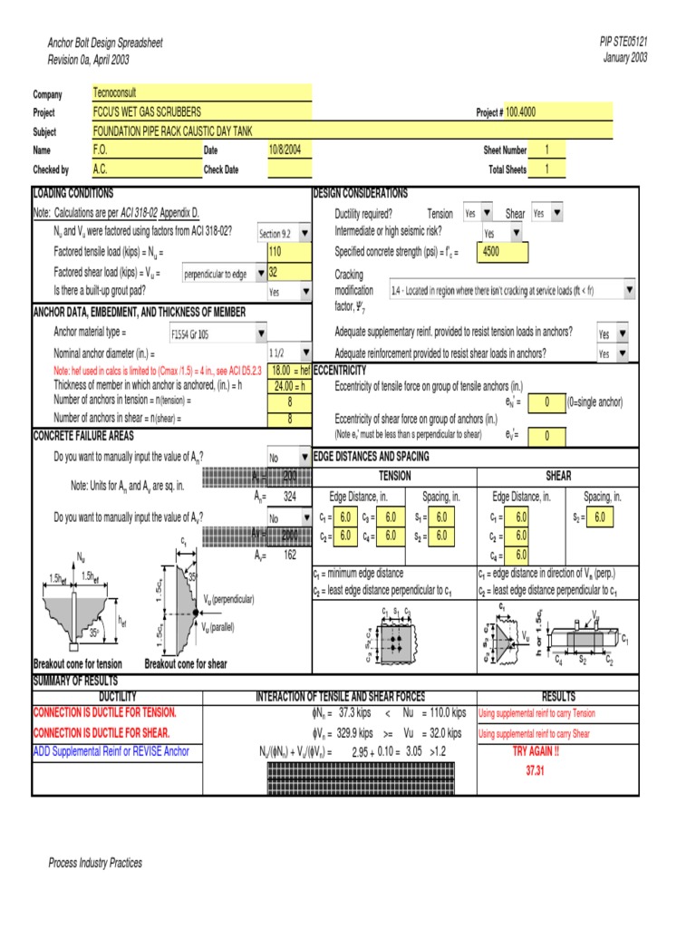 Anchors Reinforcement Design | PDF | Structural Engineering | Building ...