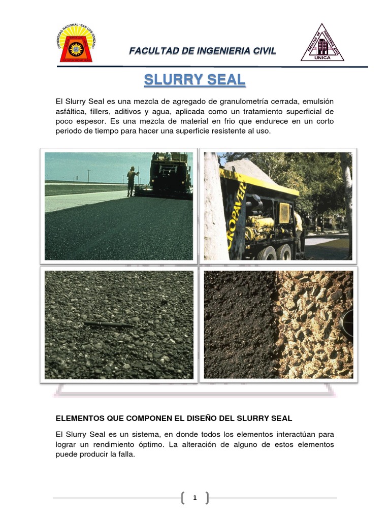 Slurry Seal - Pavimentos | PDF | Cemento | Agua