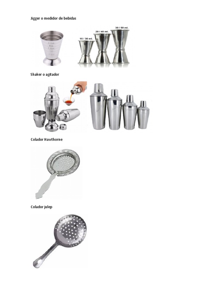 Generalidades Del Bartender | PDF | Cocina, comidas y vino