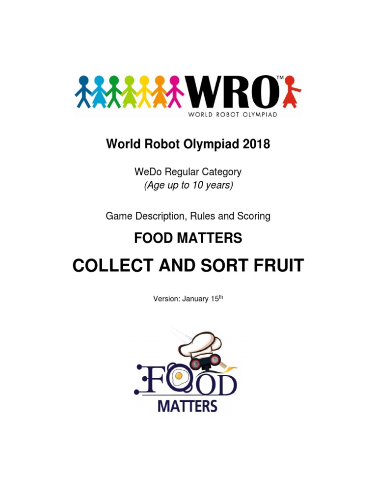 WRO 2018 WeDo Regular | PDF