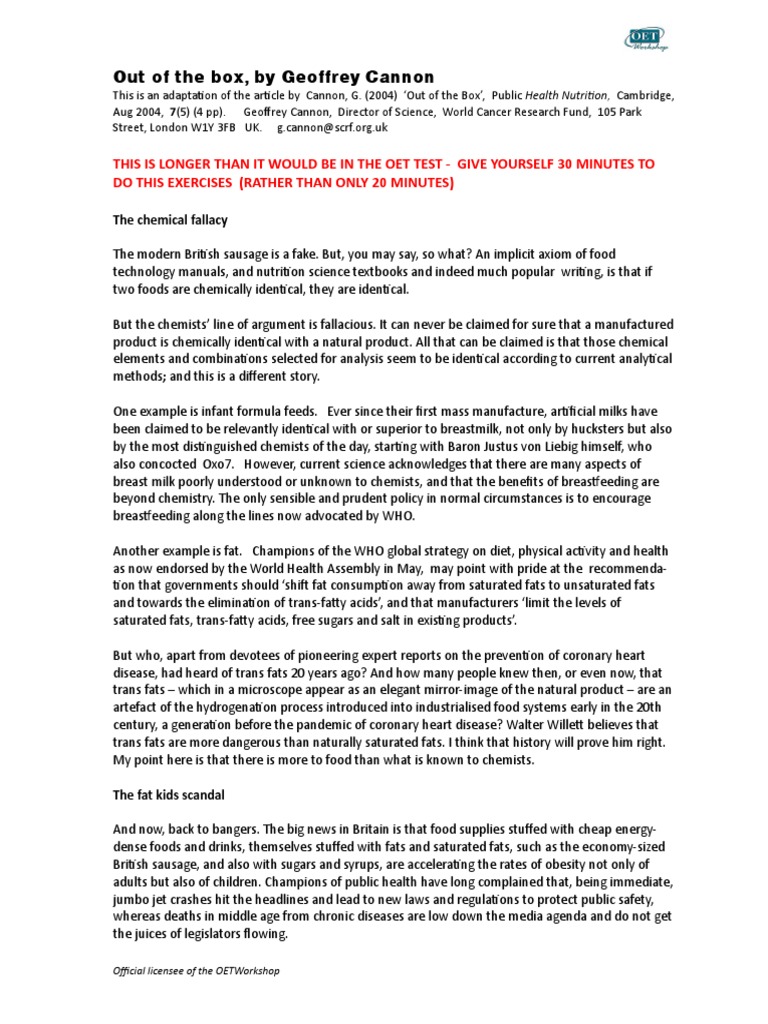 Part B 26 OutOfTheBox Q&A | Download Free PDF | Trans Fat | Breastfeeding