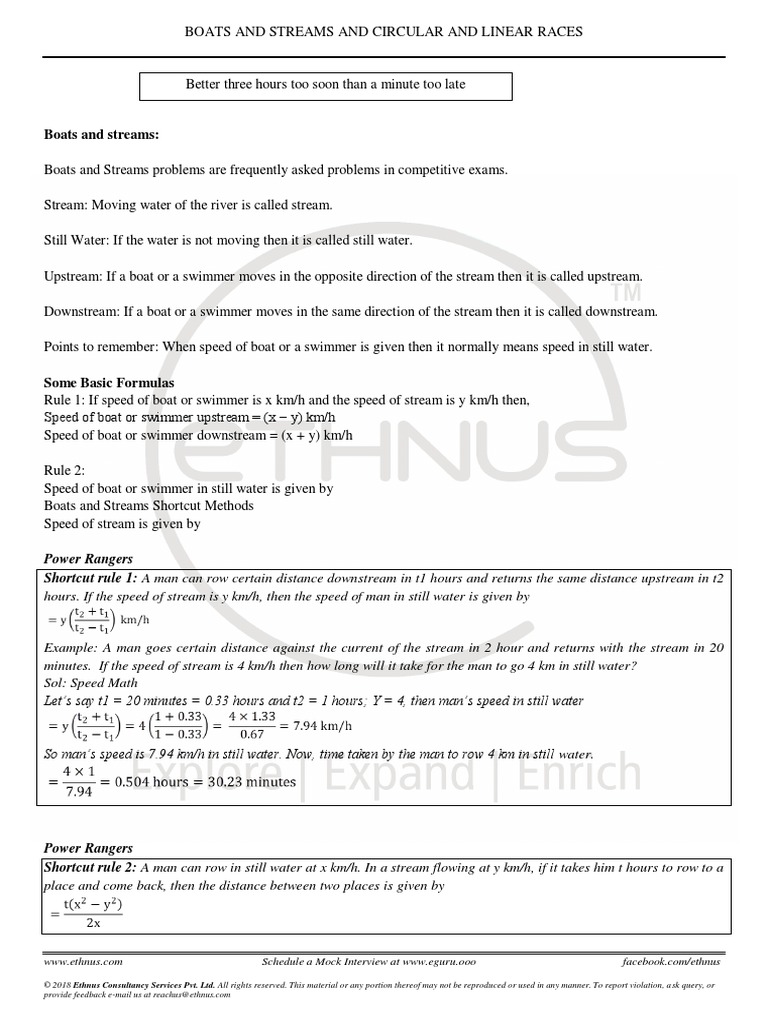 28-Races - Circular and Linear-08-Feb-2018 - Reference Material I - Boats and Streams and ...