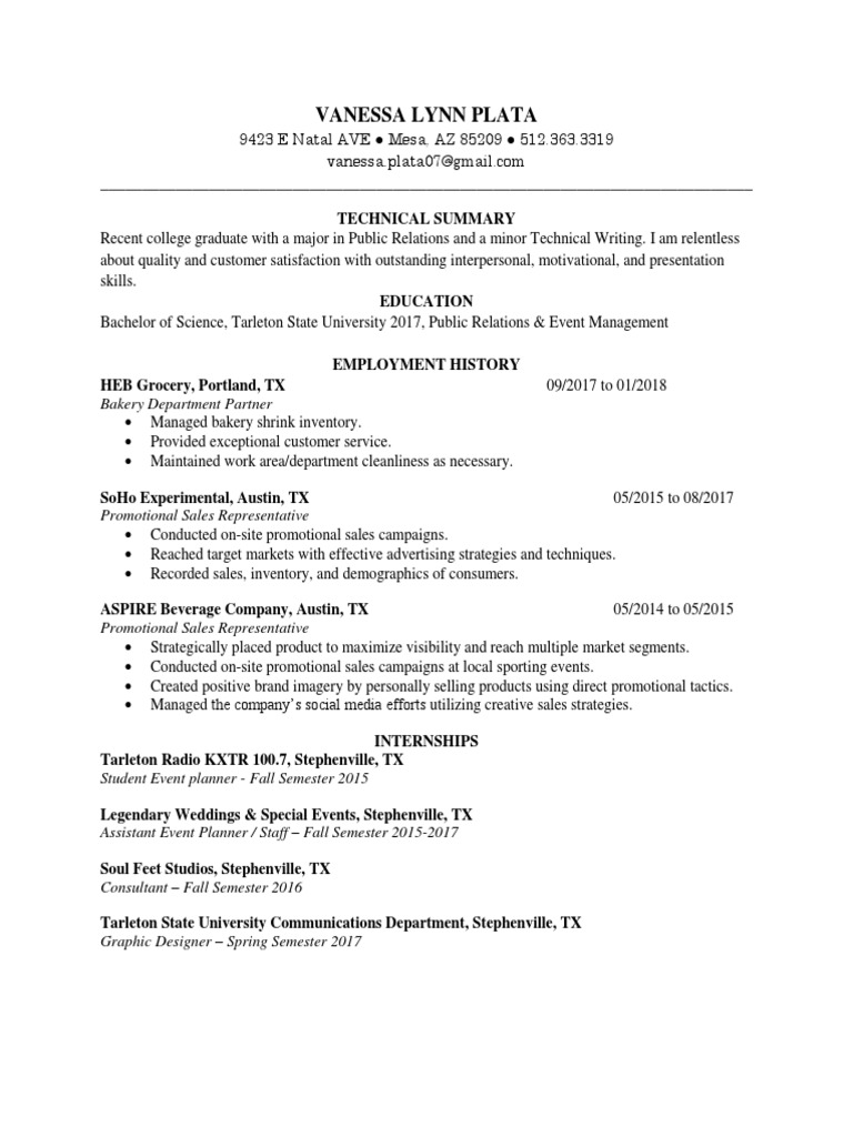 CV Vanessa Plata 2018 | PDF