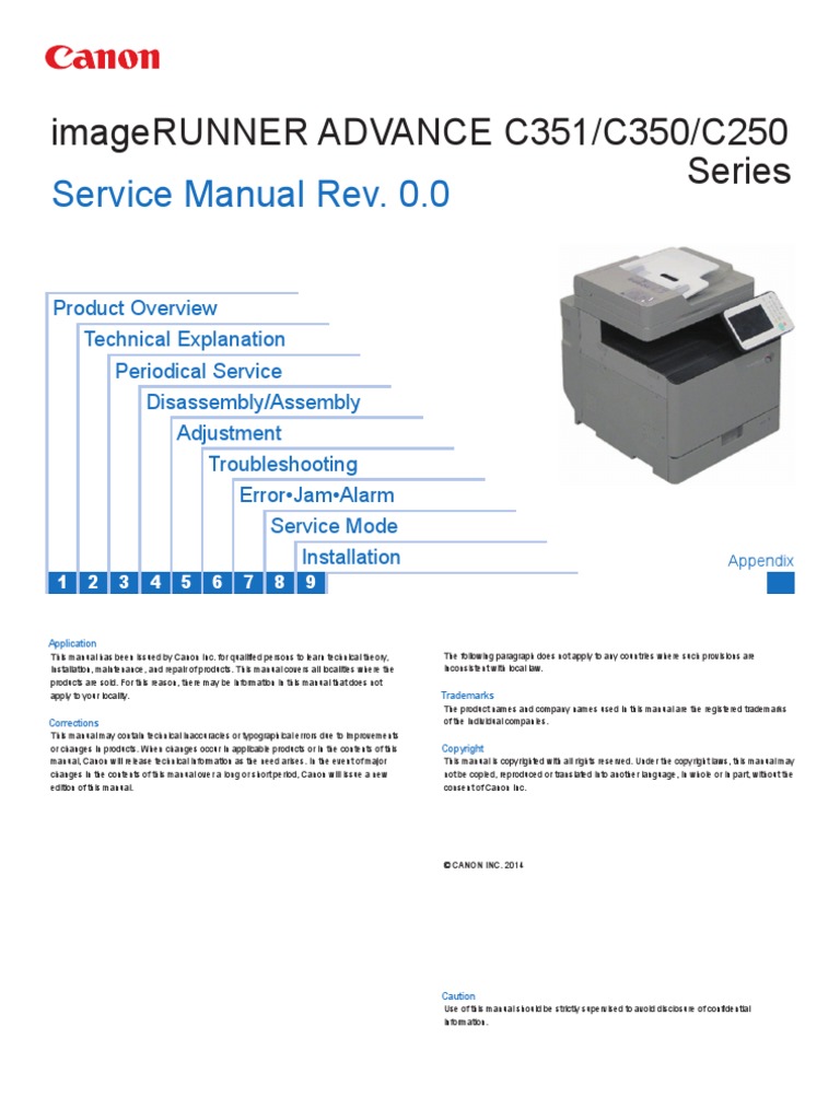 Canon Ir-A c351 c350 c250 SM PM | PDF | Electronic Circuits ...