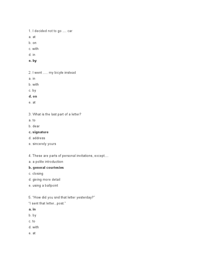Contoh Soal Bahasa Inggris | PDF