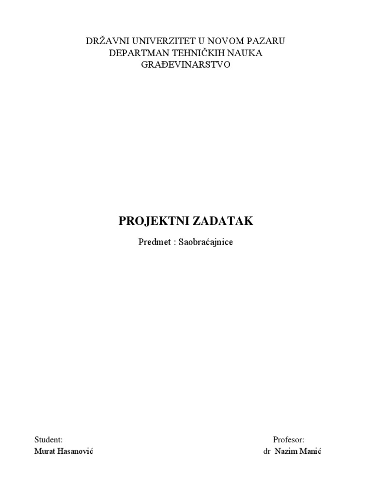 Projektni Zadatak | PDF