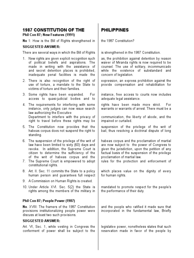 1987 Constitution of The Philippines | PDF | Territorial Waters ...