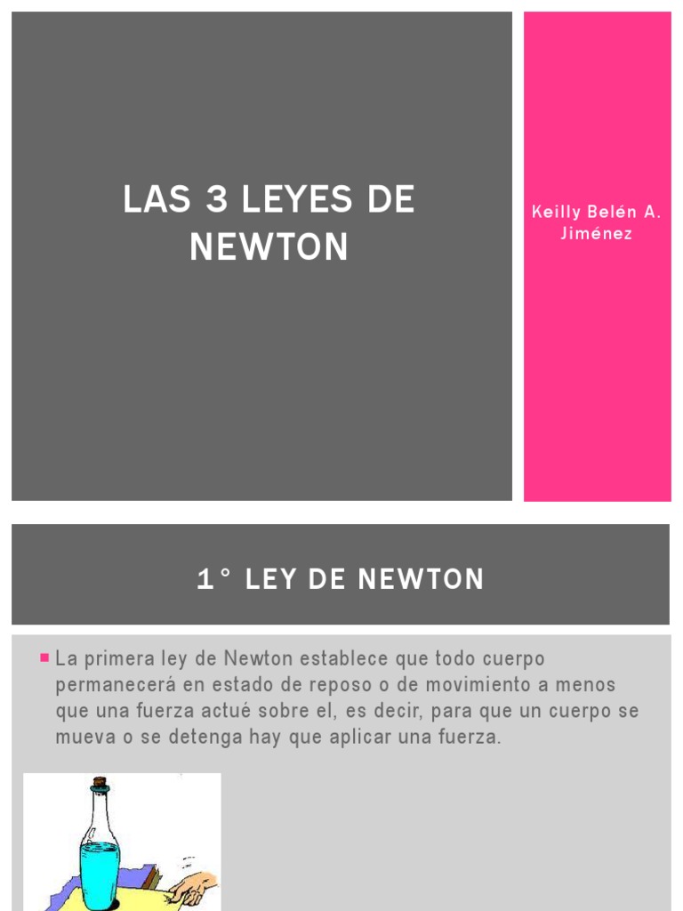 Las 3 Leyes de Newton | PDF | Las leyes del movimiento de Newton | Fuerza