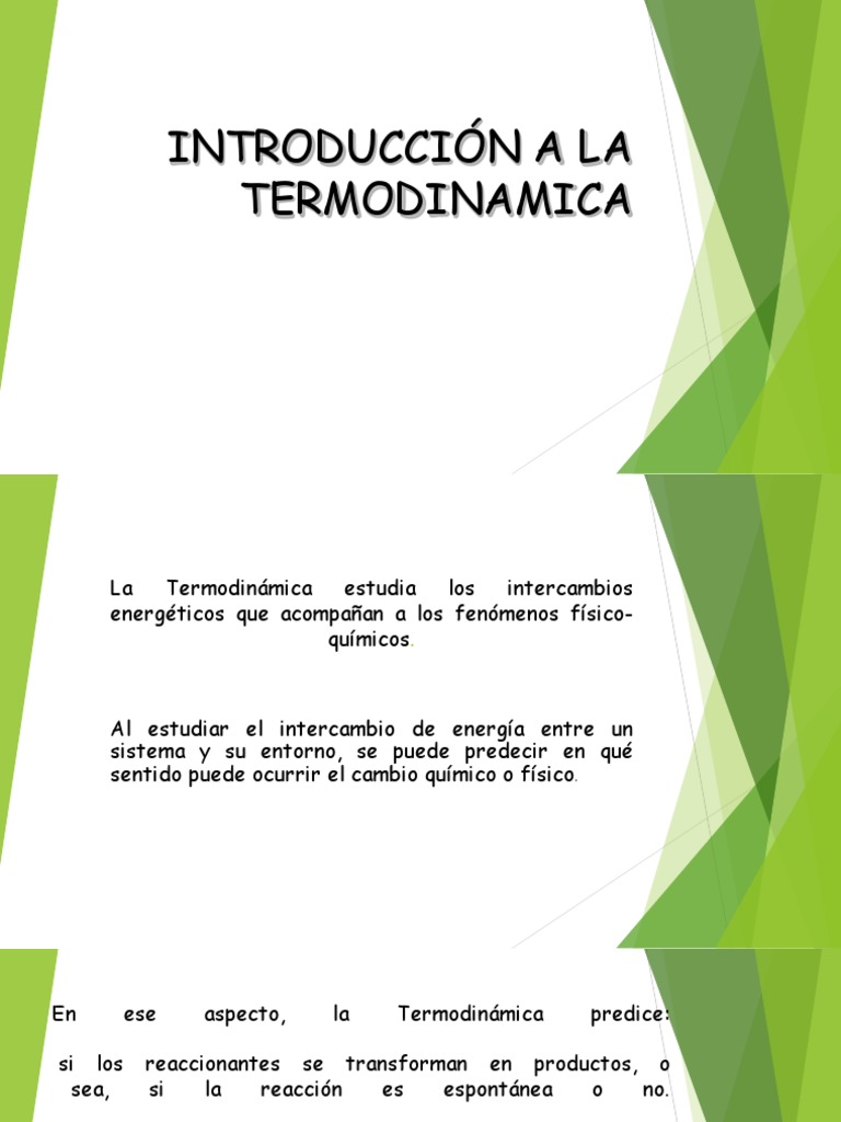 Introducción a La Termodinamica | Termodinámica | Temperatura