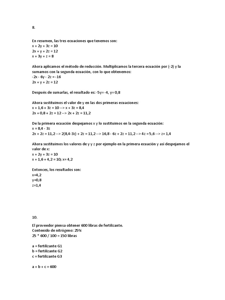 Practica Algebra Lin | PDF | Álgebra | Química