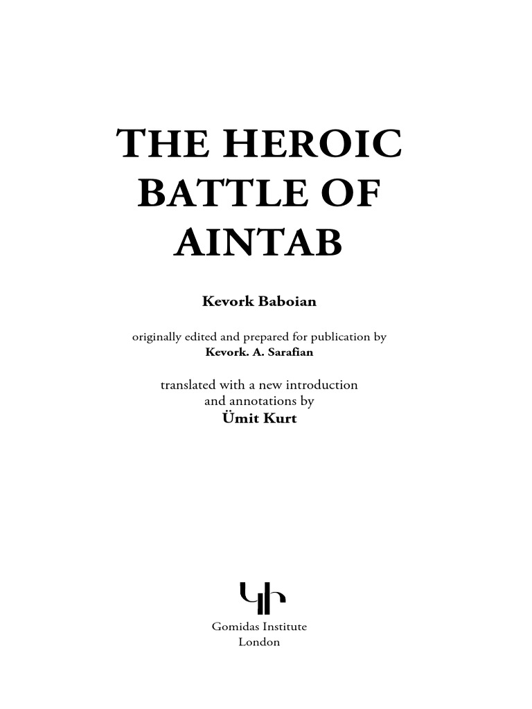 The Heroic Battle of Aintab PDF | PDF | World War I | Mustafa Kemal Atatürk