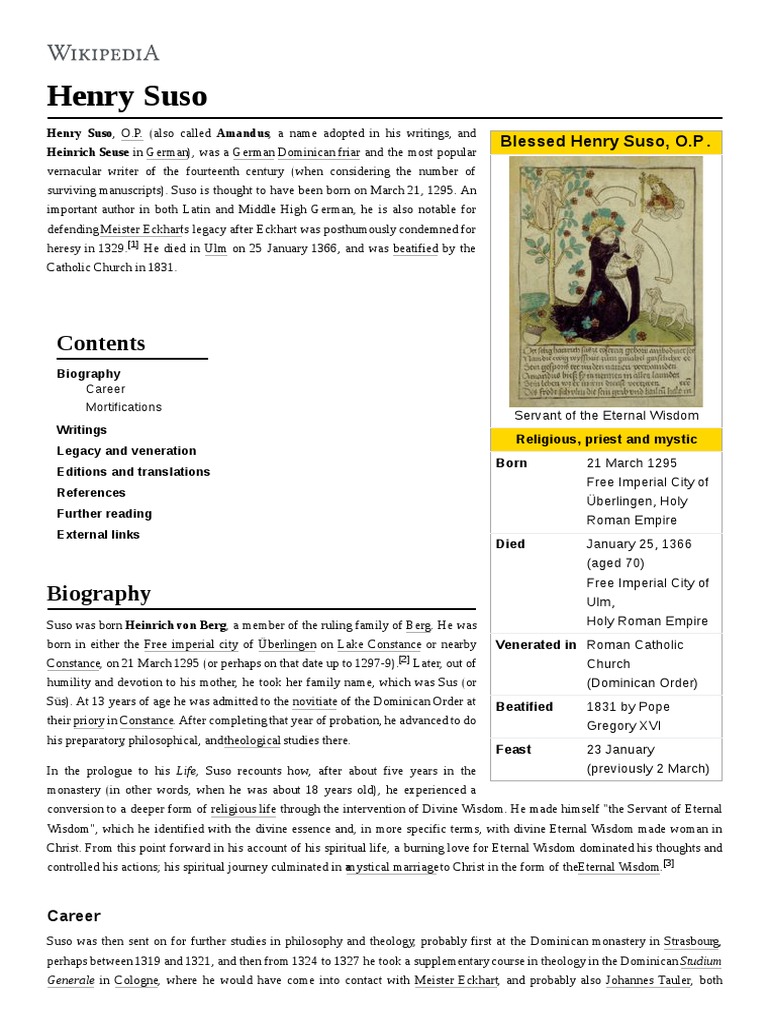 Henry Suso | PDF | Christian Mysticism | Religious Belief And Doctrine