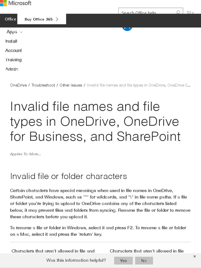 Invalid File Names and File Types in OneDrive, OneDrive For Business ...