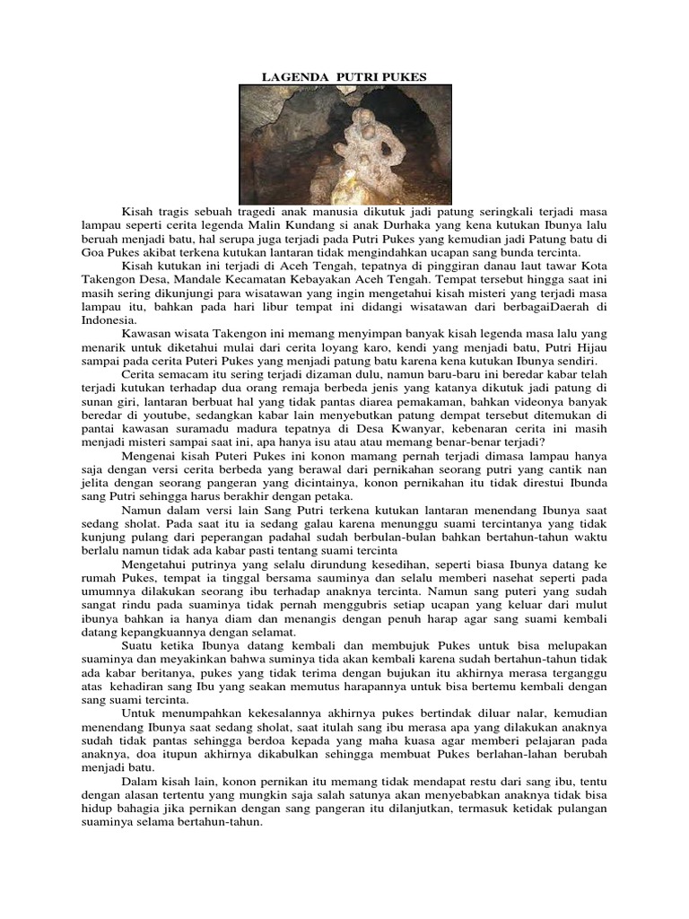 Lagenda Putri Pukes | PDF