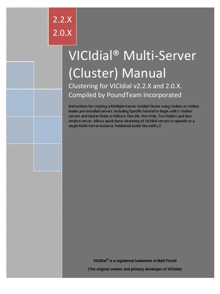 Vicidial Multi Server Manual By Poundteam V1 1 Pdf My Sql File