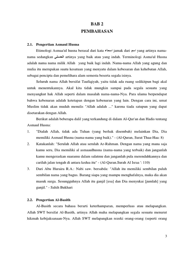 Makalah Al-Basith Dan An-Nafi' | PDF