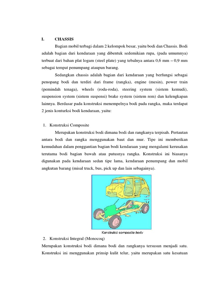 Jenis-Jenis Chassis dan Rangka Kendaraan | PDF