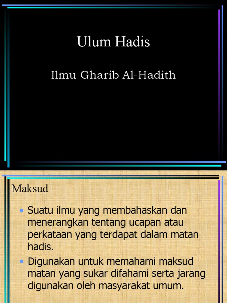 Ilmu Gharib Hadis | PDF