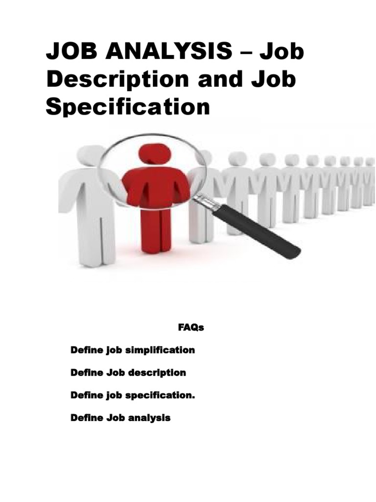 Job Analysis - JD & JS | PDF | Employment | Cognition
