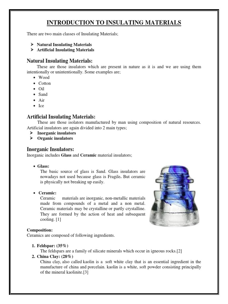 Introduction To Insulating Materials | PDF | Polyethylene | Epoxy
