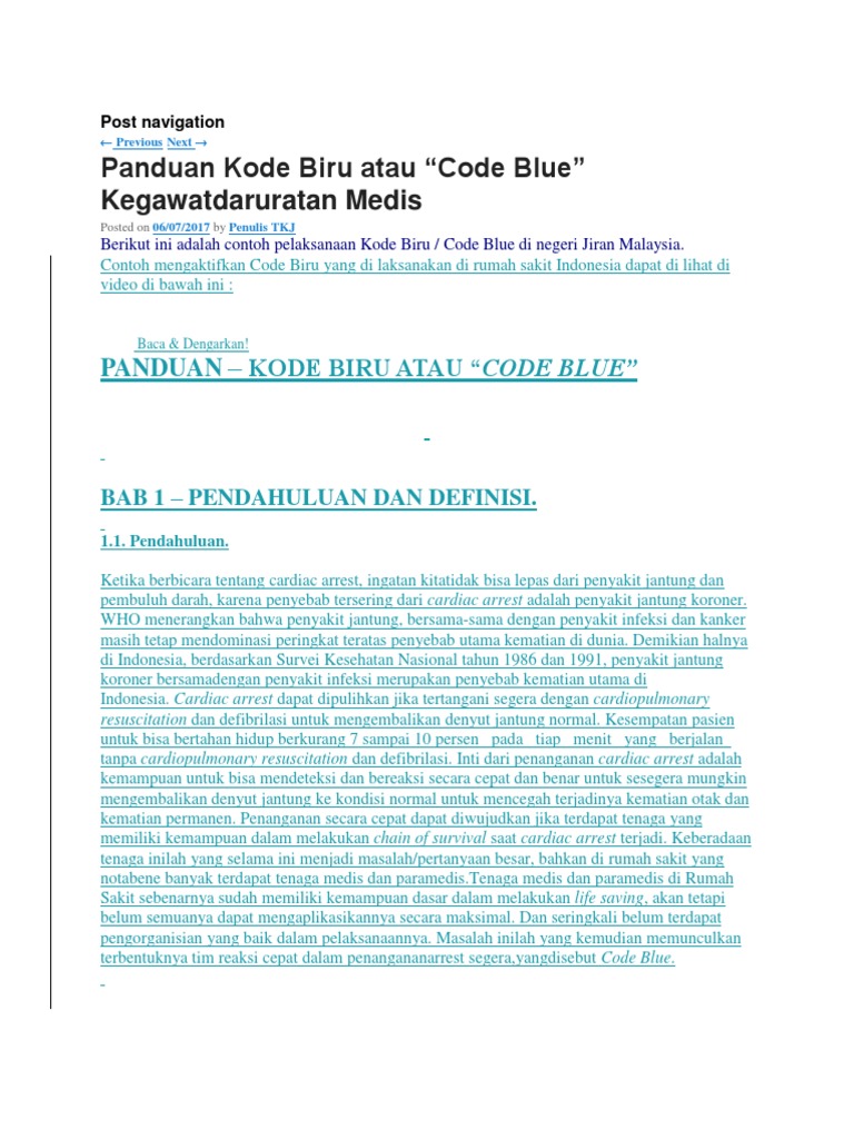 Panduan Code Blue | PDF
