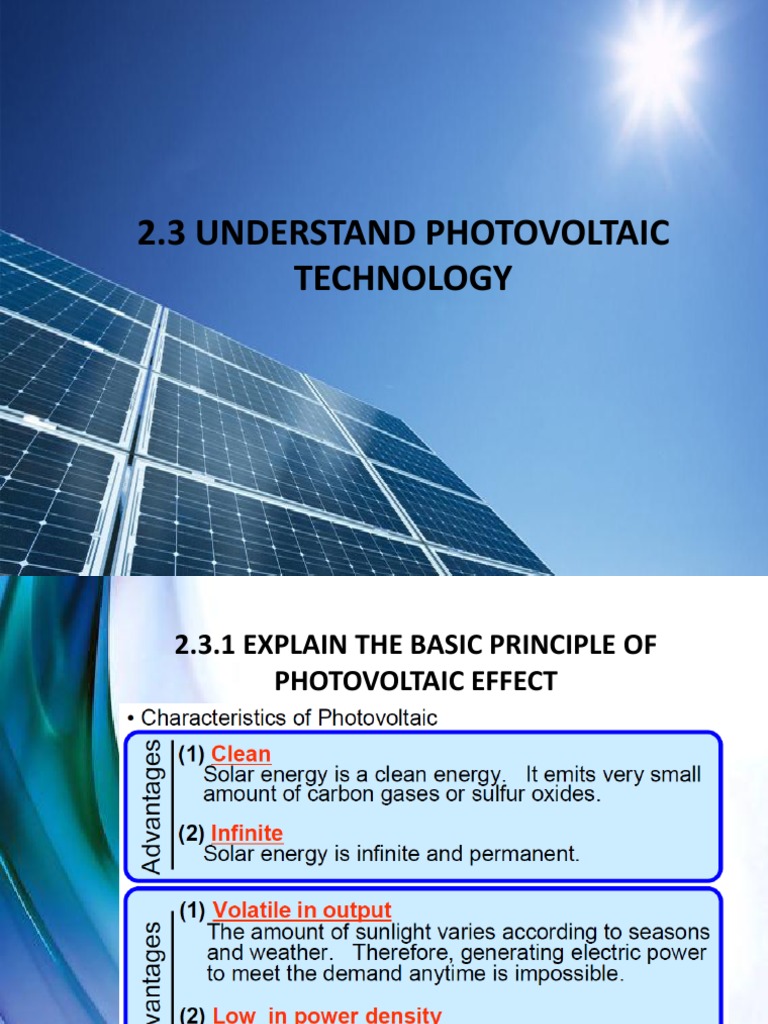 Principle of Solar Energy New Version Photovoltaic | PDF | Solar Cell ...