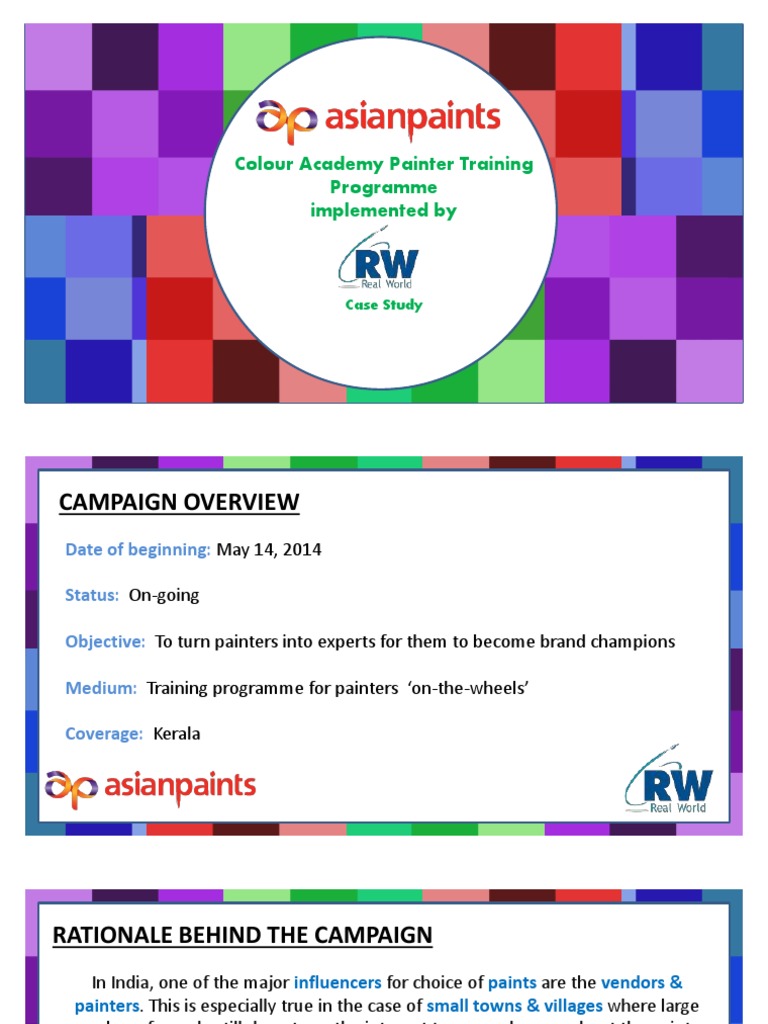 Colour Academy Painter Training Programme Implemented By: Case Study | PDF