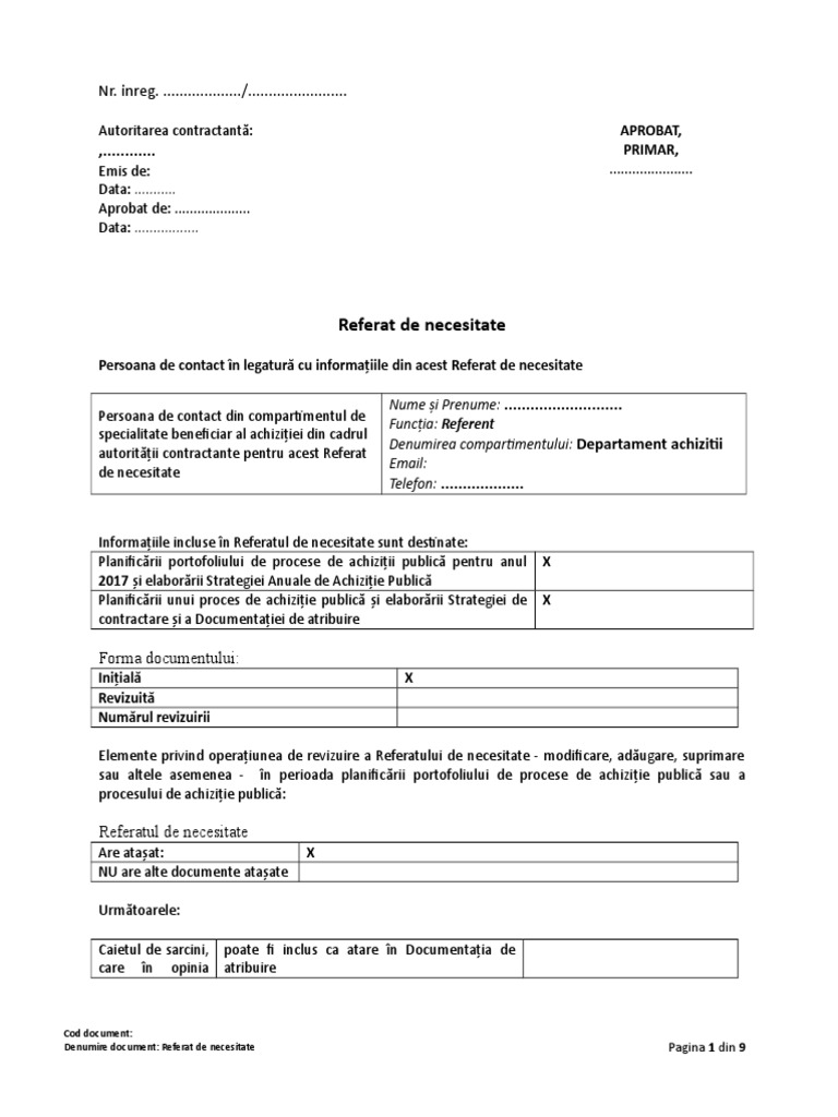 Referat Necesitate Servicii de Curatenie