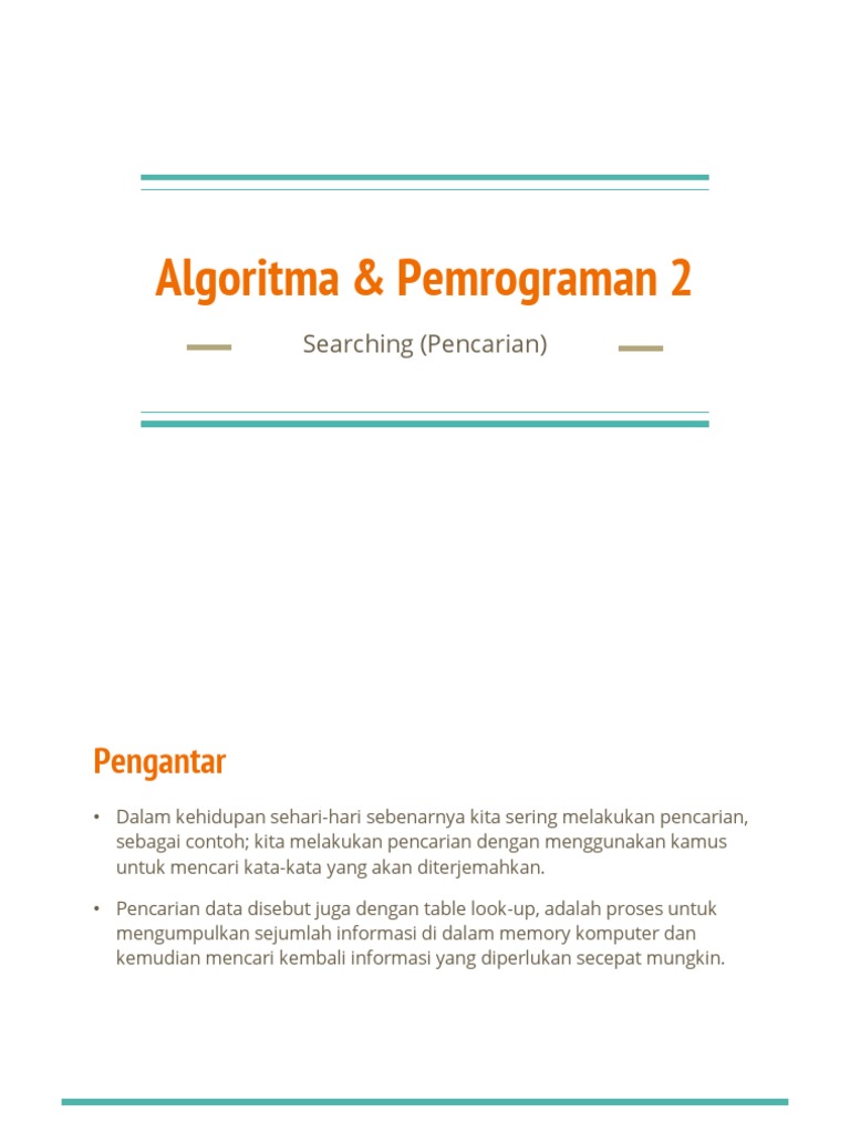 Algoritma Pencarian Data Sederhana Menggunakan Metode Sequential dan ...