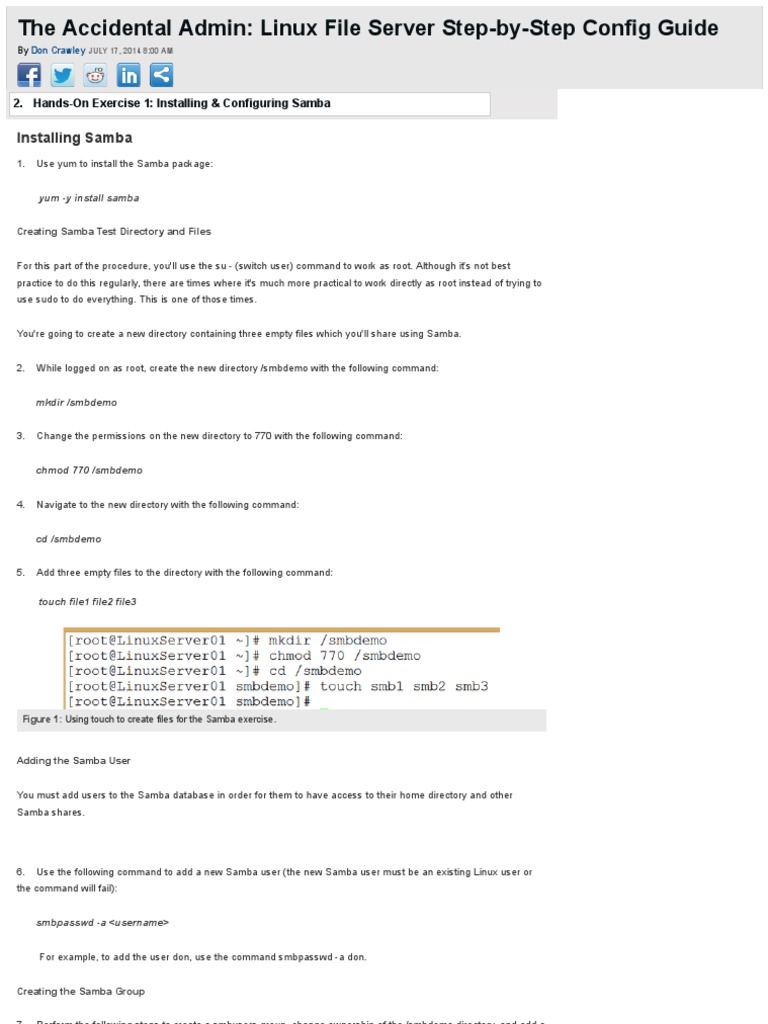 Linux Step-By-Step - Installing and Configuring Samba | PDF | Superuser | Information Technology ...