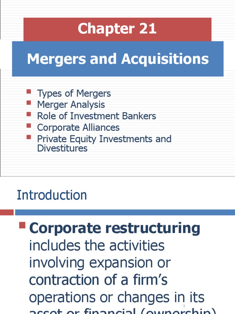 Merger and Acquisitions | PDF | Leveraged Buyout | Mergers And Acquisitions