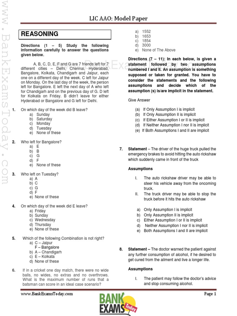 LIC AAO Set 1 PDF | PDF | Percentage | Investing