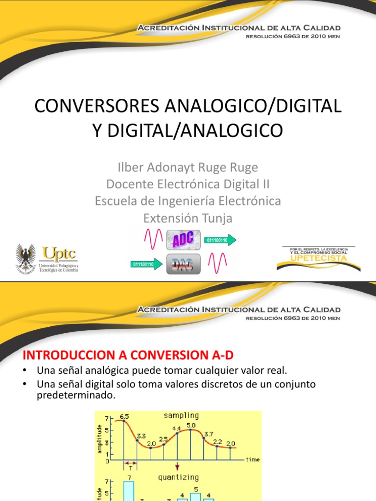 ADC y DAC | PDF | Conversor analógico a digital | Señal analoga