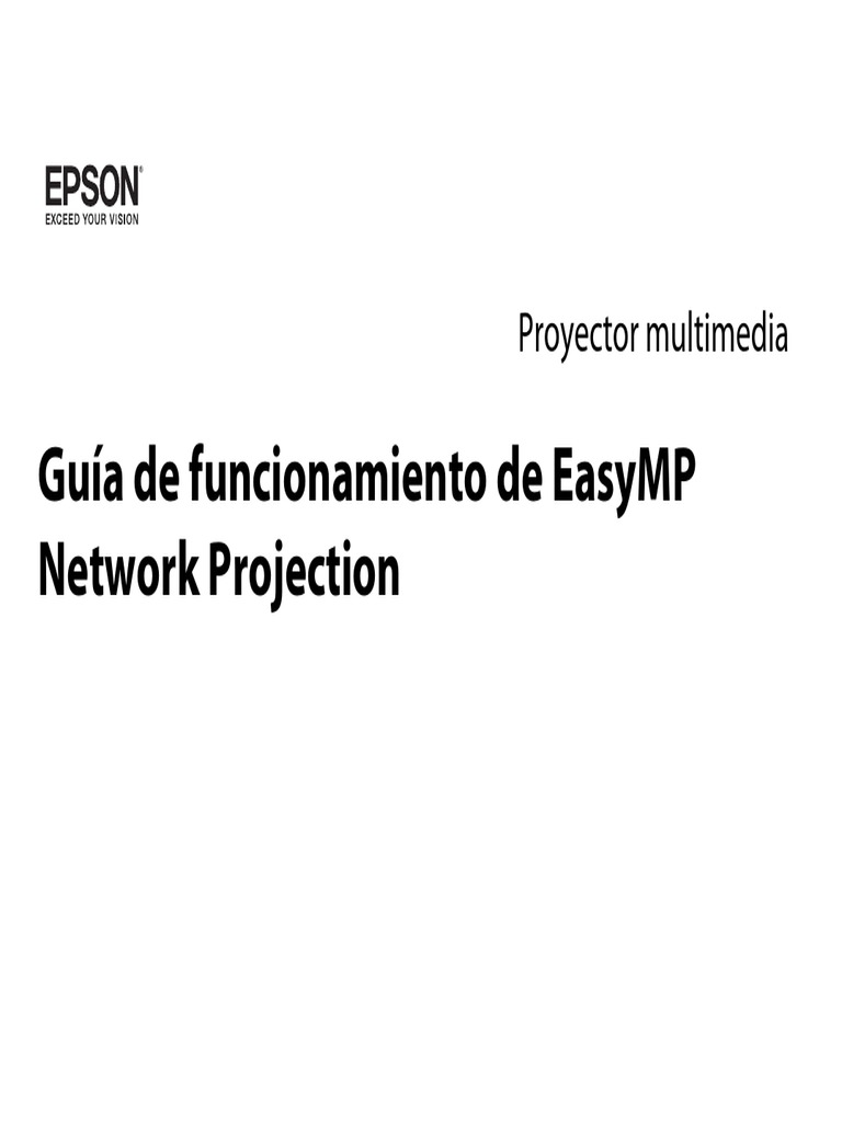 Guia de Funcionamiento EasyMP Network Projection | PDF | Point and ...