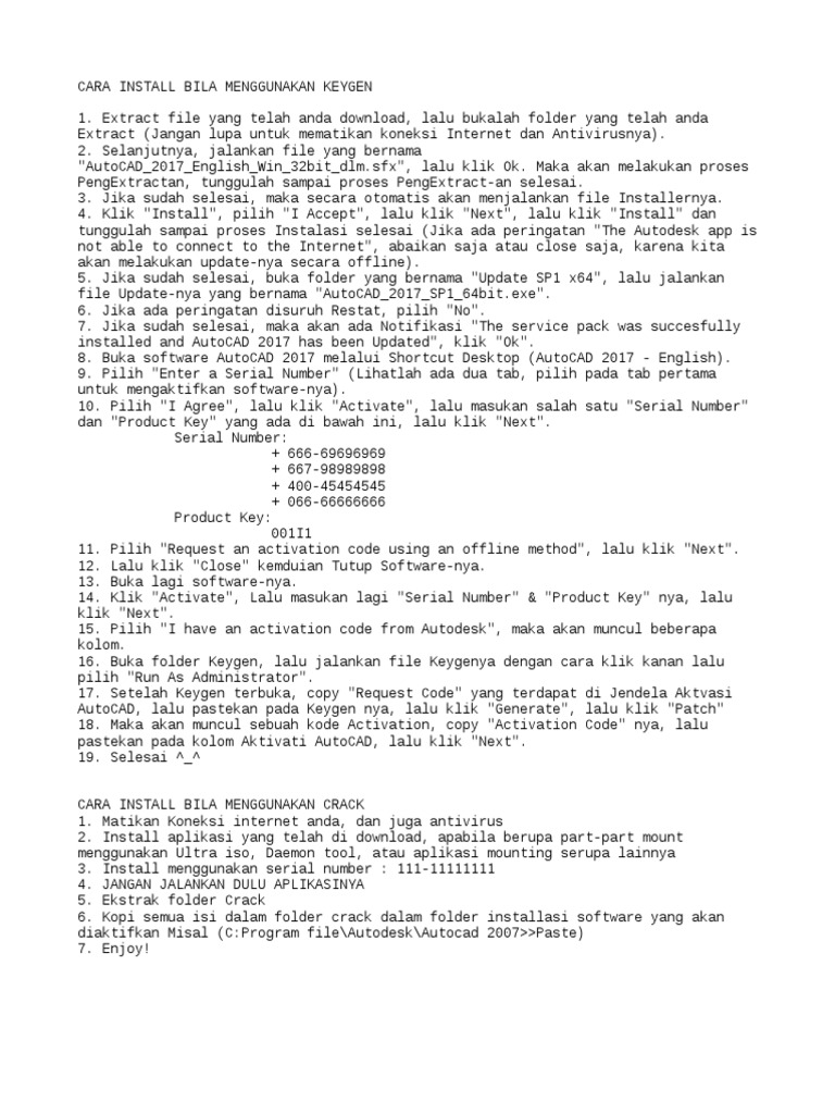 Cara Install Autocad | PDF | Komputer | Teknologi & Rekayasa