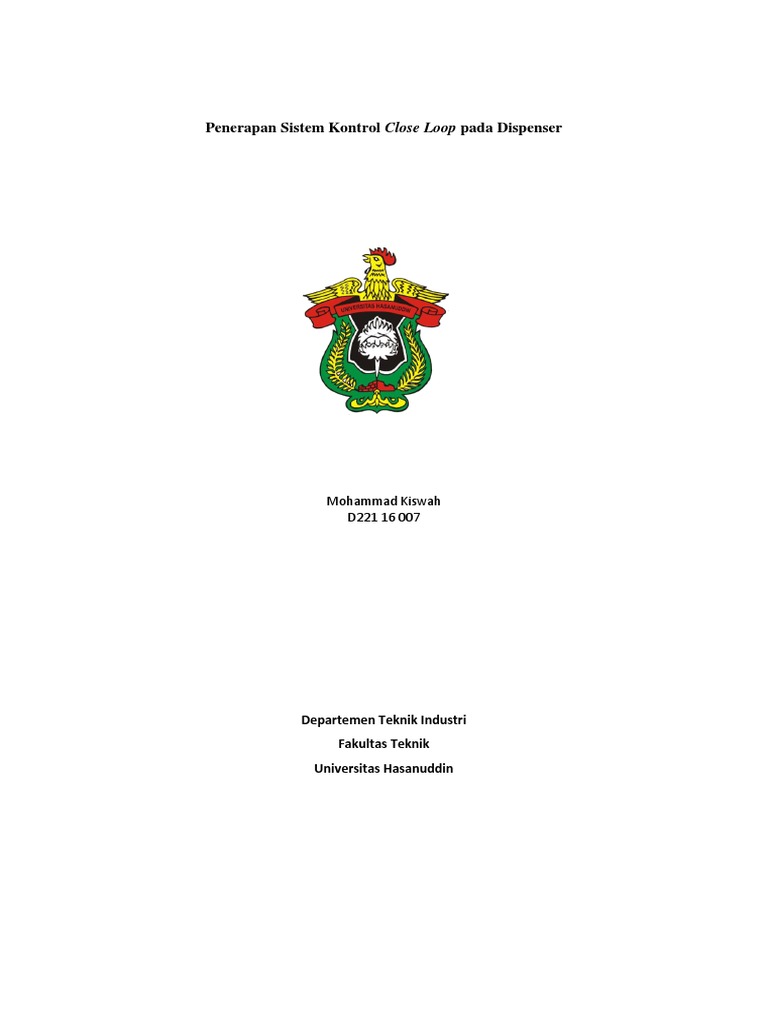 Sistem Kontrol Close Loop pada Dispenser | PDF