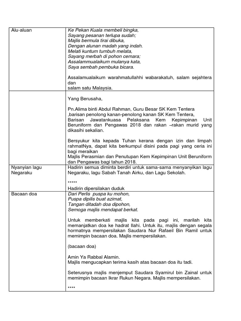 Teks Ucapan Kem Kepimpinan | PDF