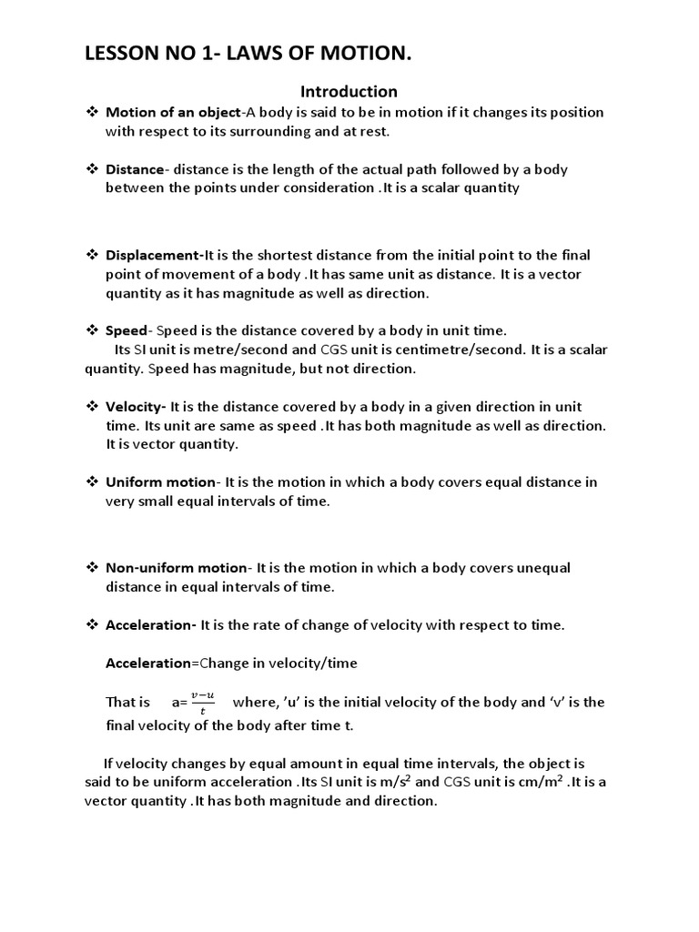 School Lesson Plan | PDF | Acceleration | Velocity