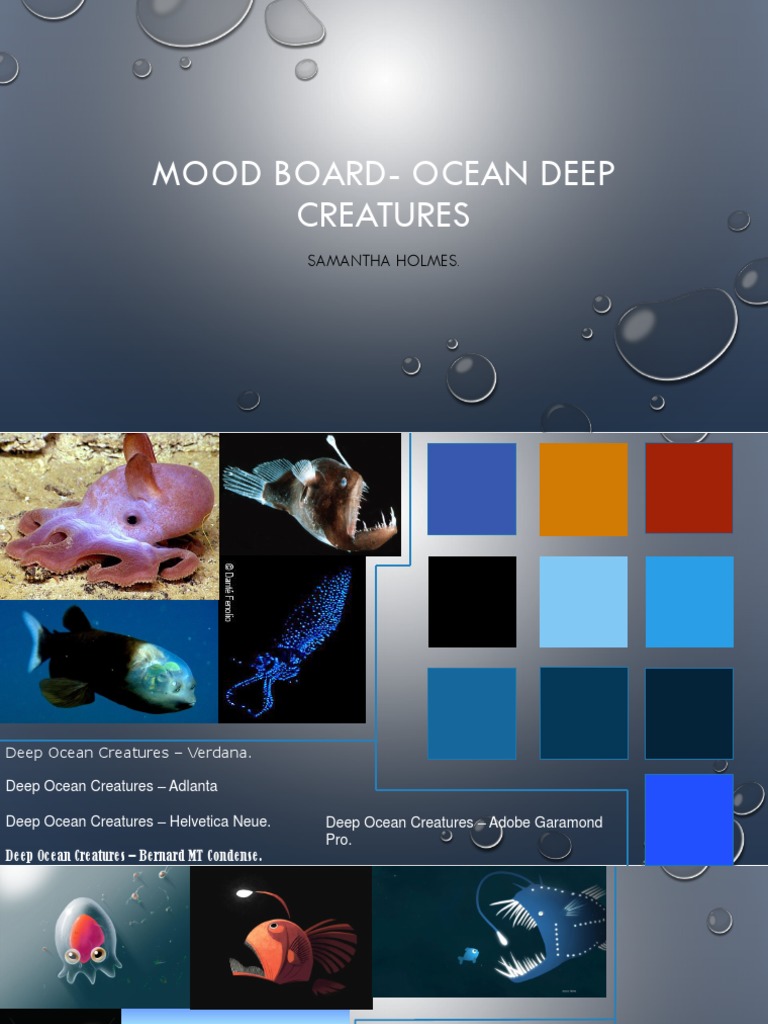 Mood Board-Ocean Deep Creatures: Samantha Holmes | PDF