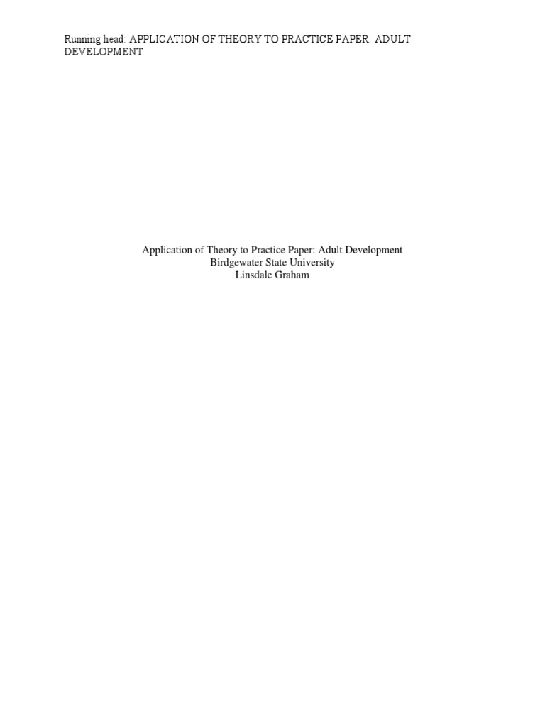 Application of Theory To Practice Paper | PDF | Intimate Relationships ...