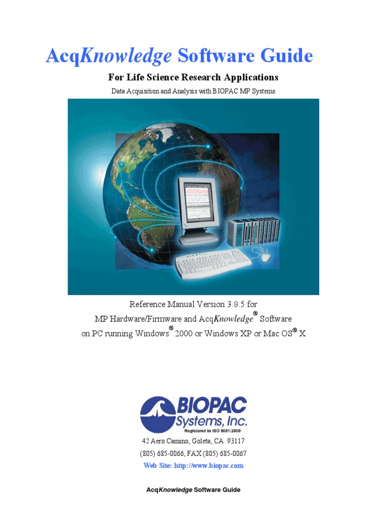 AcqKnowledge Software Guide | PDF | Portable Document Format | Personal Computers